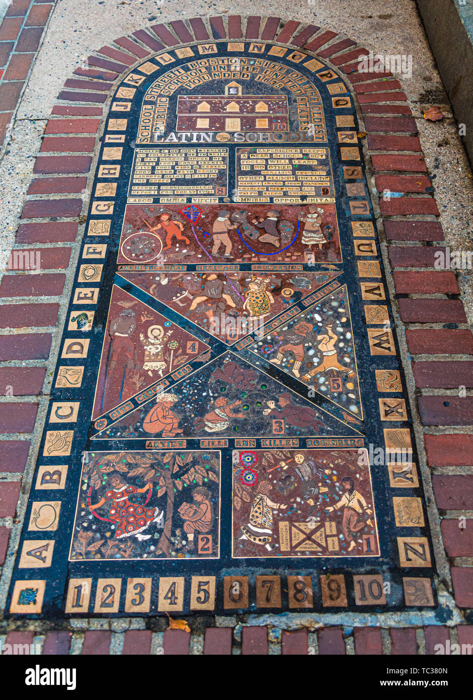 Boston Latin School Mosaic Stock Photo - Alamy