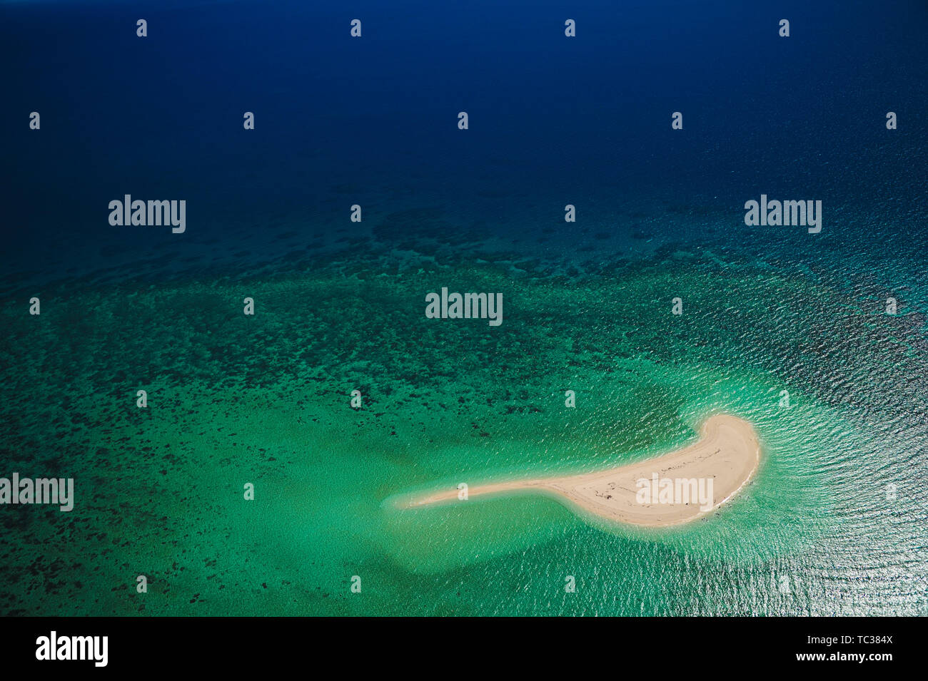 Island, bent, aerial, panoramic Stock Photo - Alamy