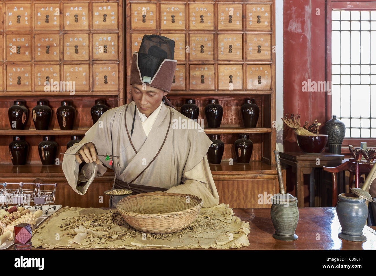 In the Lion Tower Scenic Area, Yanggu County, Shandong Province, the ...