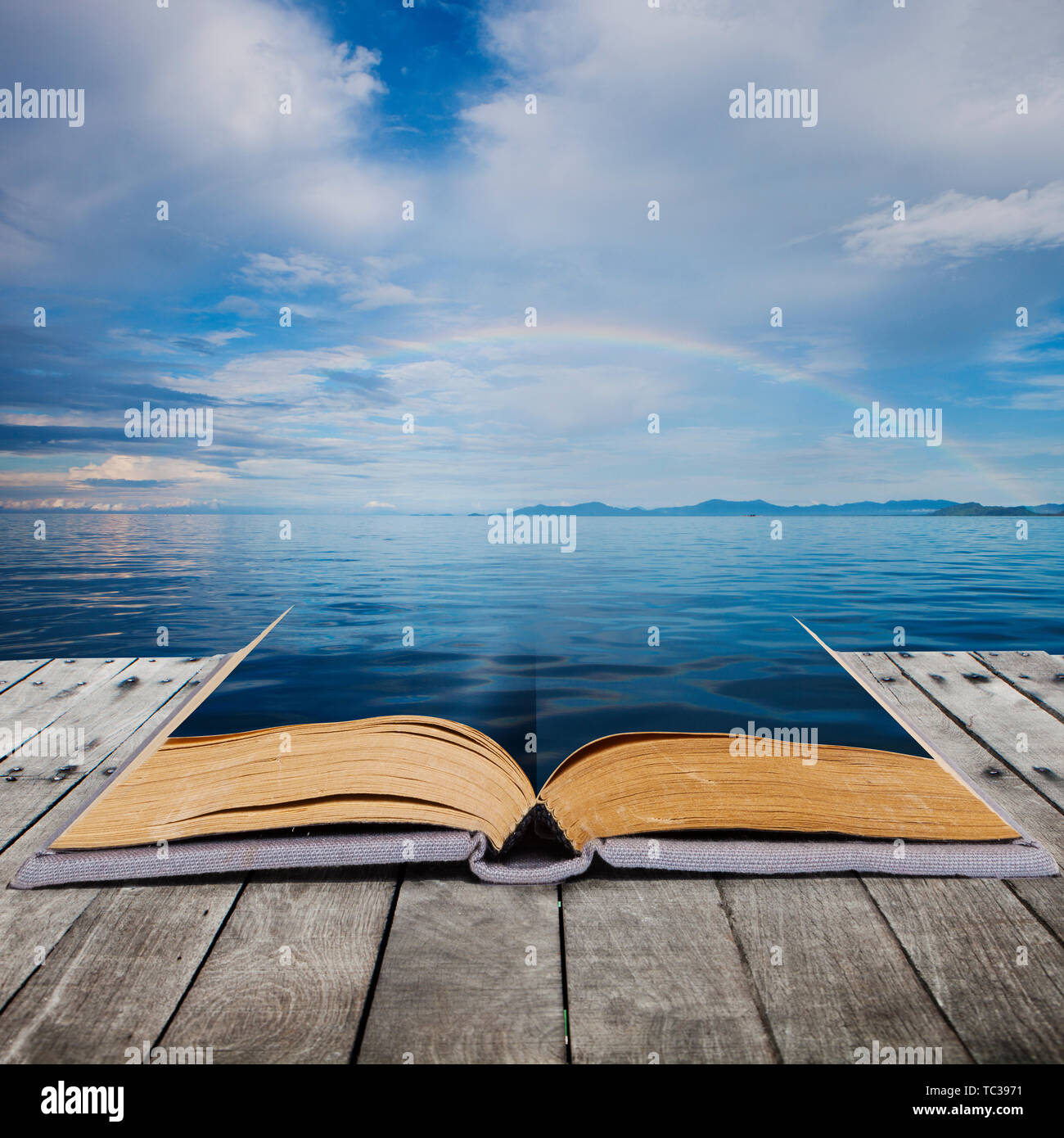 Classic cape with rainbow Stock Photo - Alamy