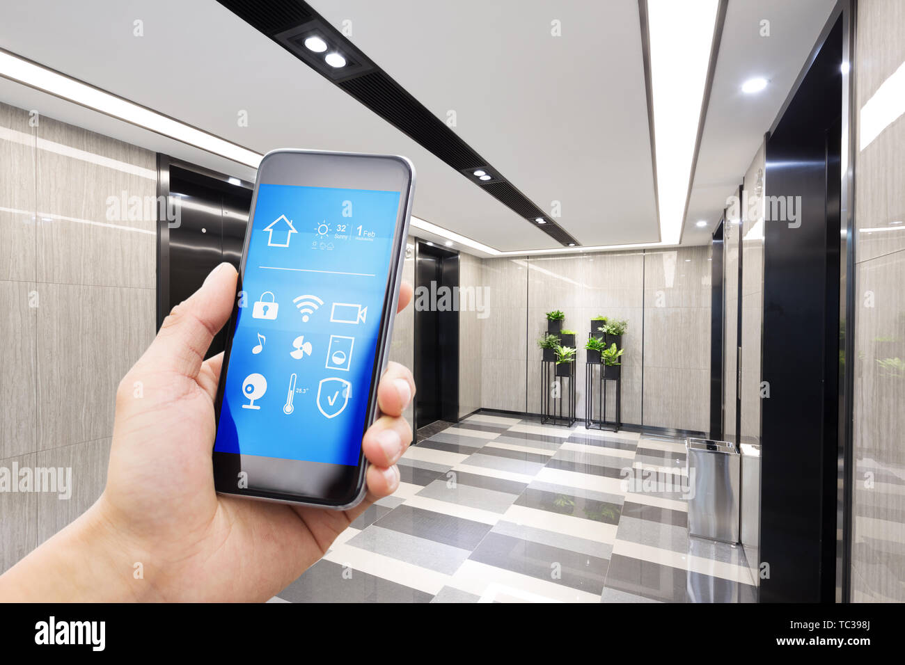 Telephone modern business design technology in interior modern Internet ...