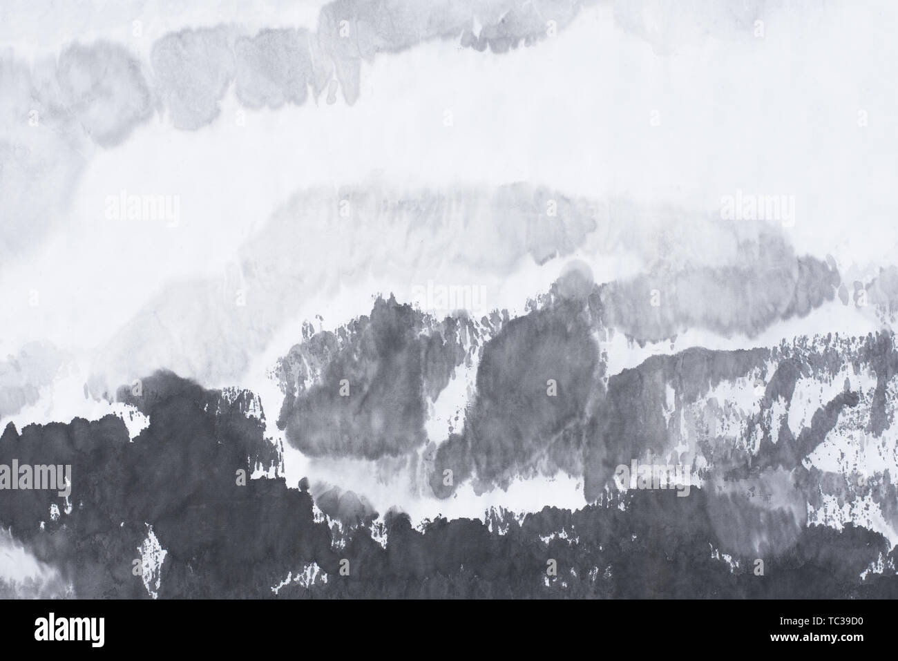 Abstract landscape ink background Stock Photo - Alamy