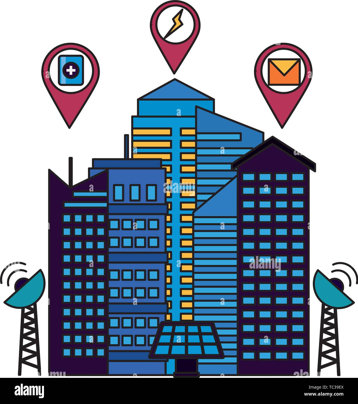 smart city design vector illustration Stock Vector Image & Art - Alamy