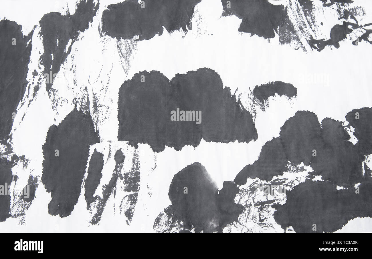 Abstract landscape ink background Stock Photo - Alamy