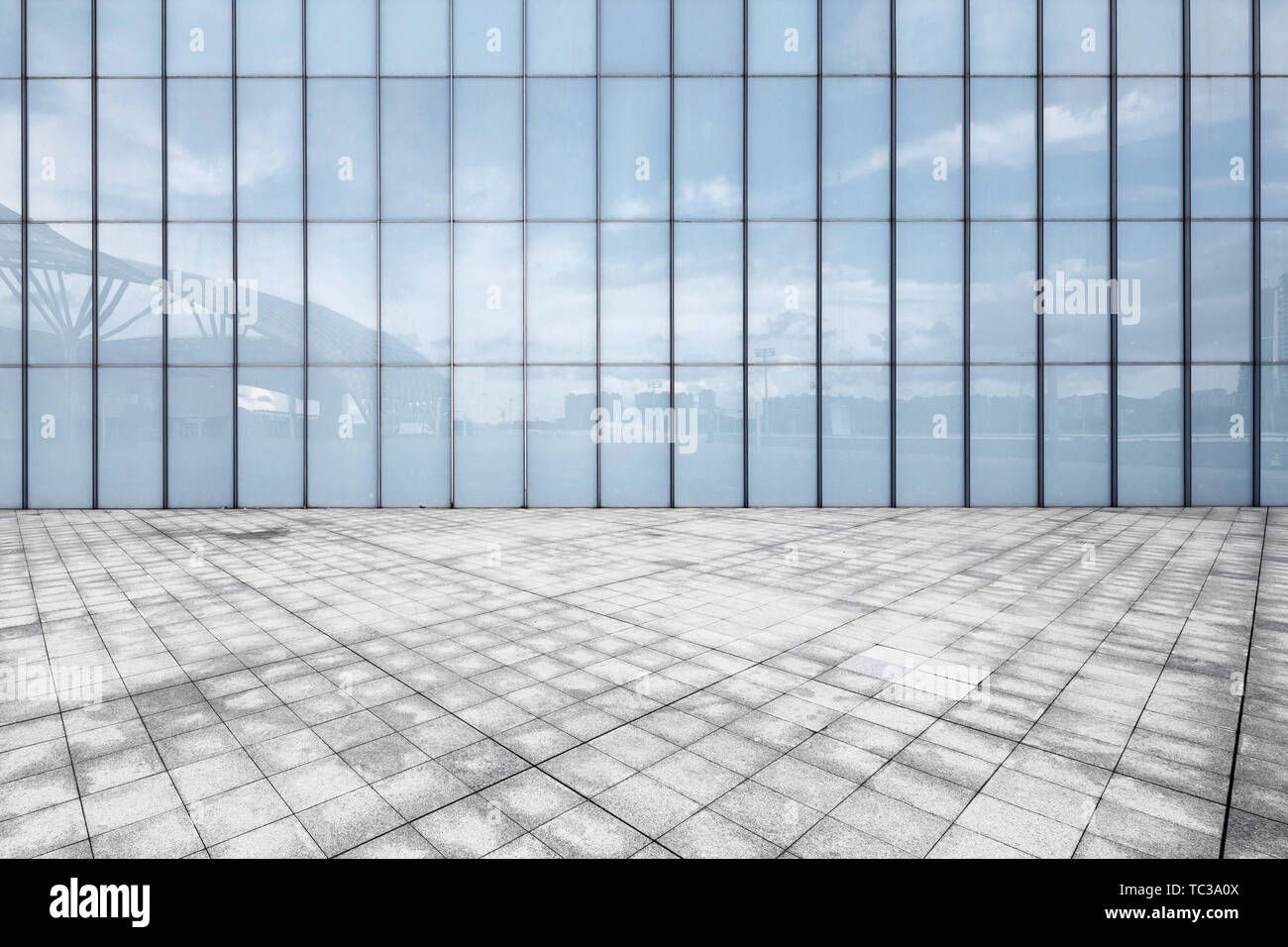 Modern square and skyscrapers Stock Photo - Alamy