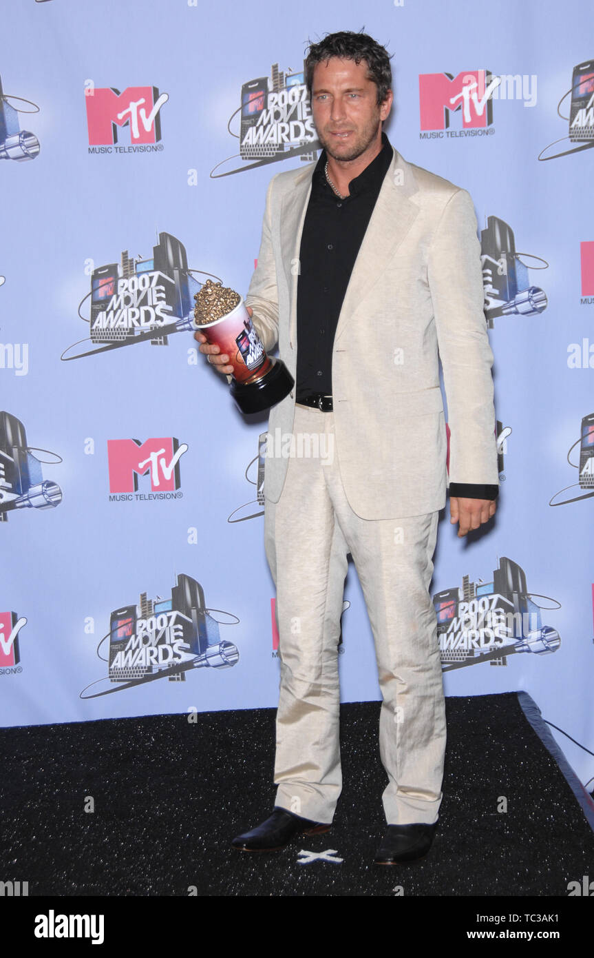 LOS ANGELES, CA. June 04, 2007: Gerard Butler at the 2007 MTV Movie ...