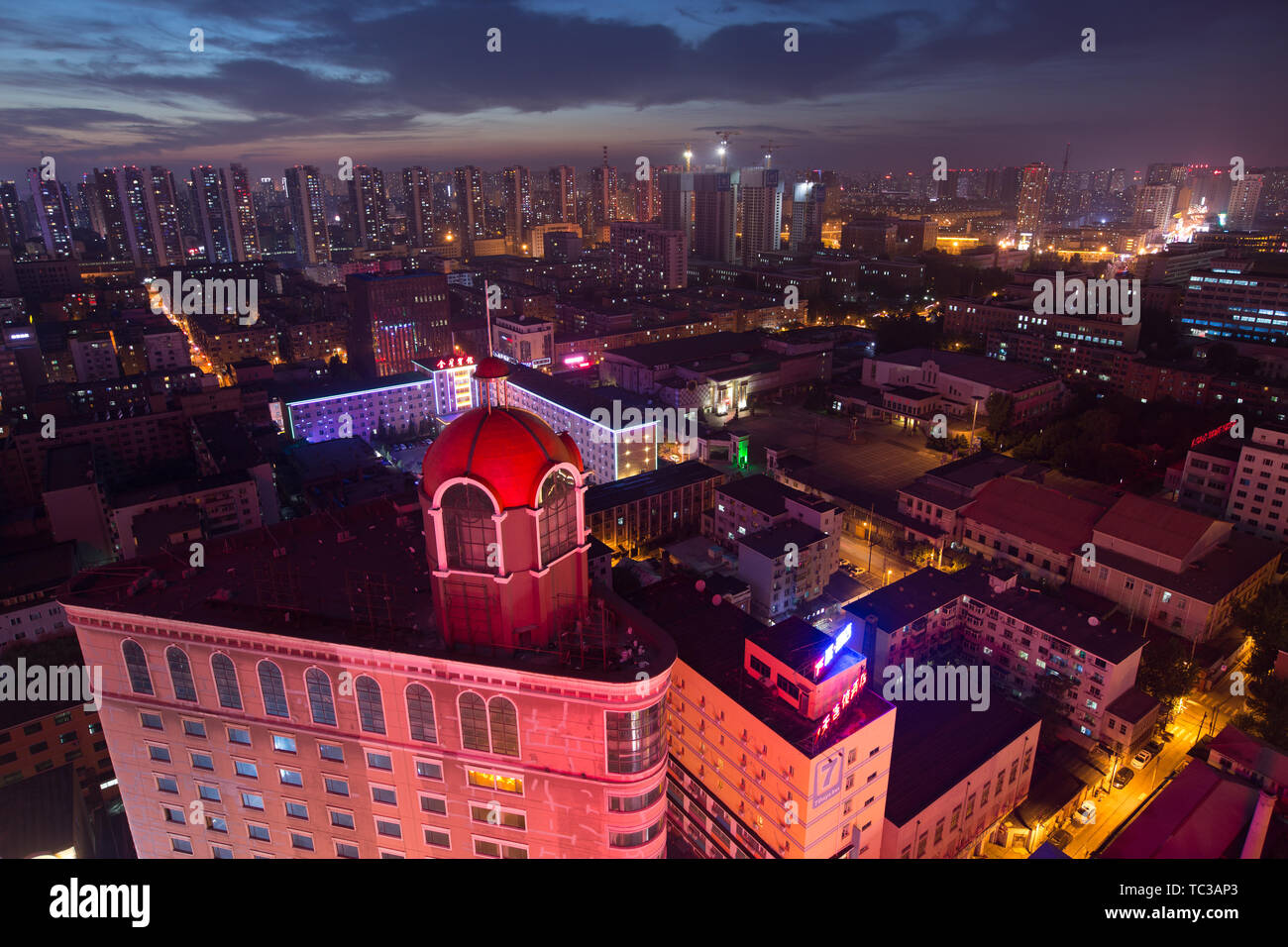 Night Scenery of Shenyang City Stock Photo - Alamy