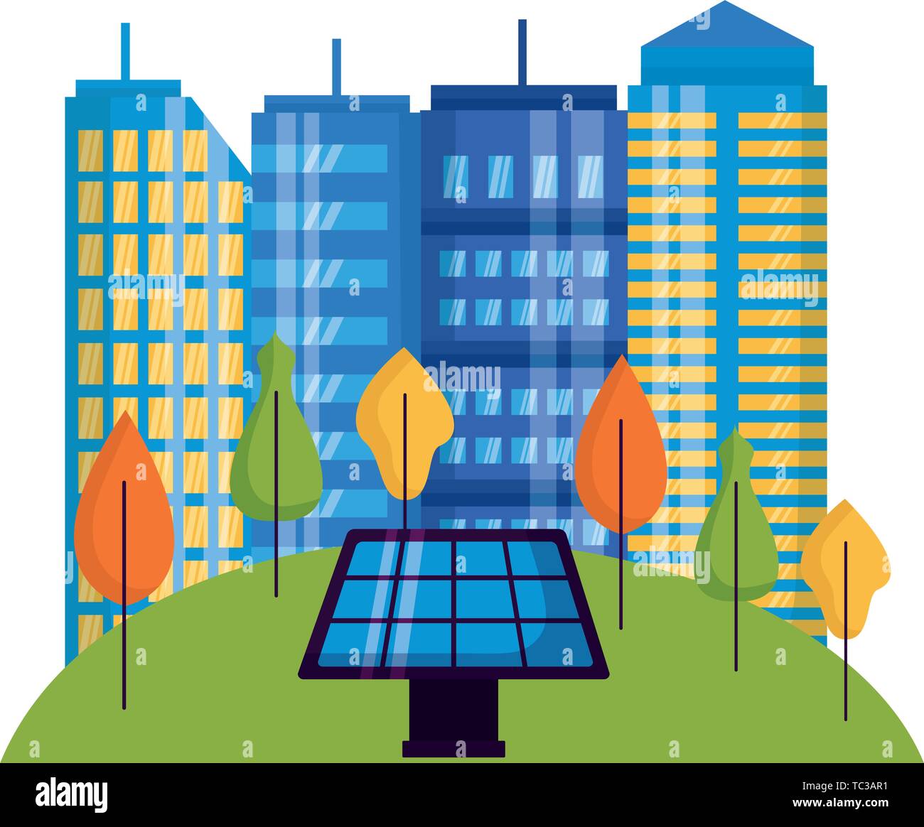 smart city solar panel energy renewable Stock Vector Image & Art - Alamy