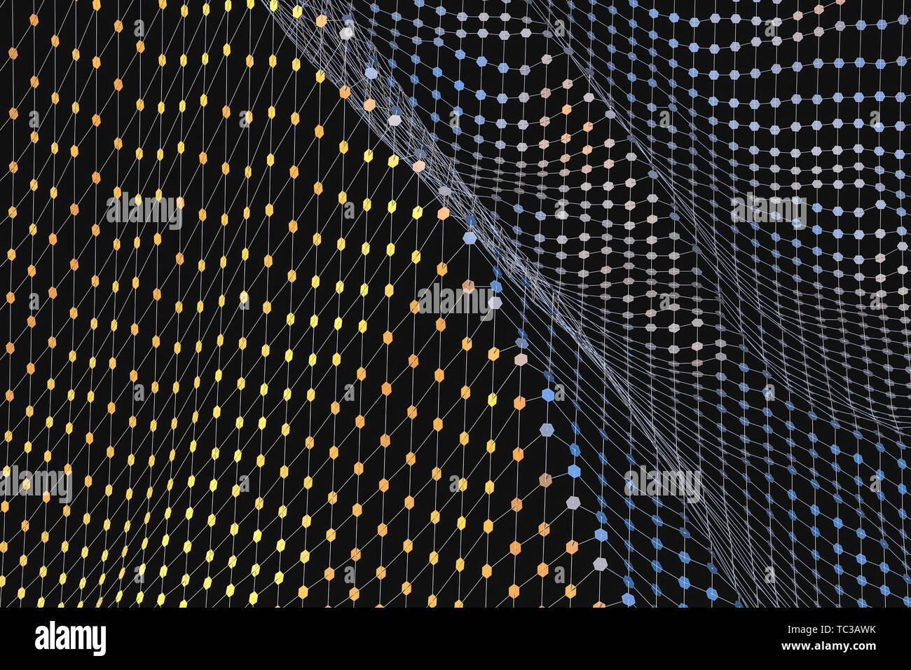 Three Dimensional Rendering Abstract Dots Variable Gradient Background 1988