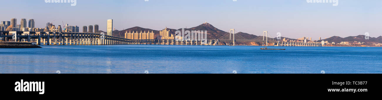Panoramic view of Star Bay Cross-Sea Bridge Stock Photo - Alamy