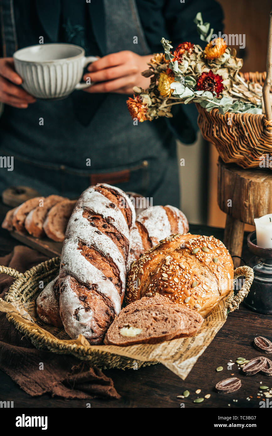 Soft European bread Stock Photo - Alamy