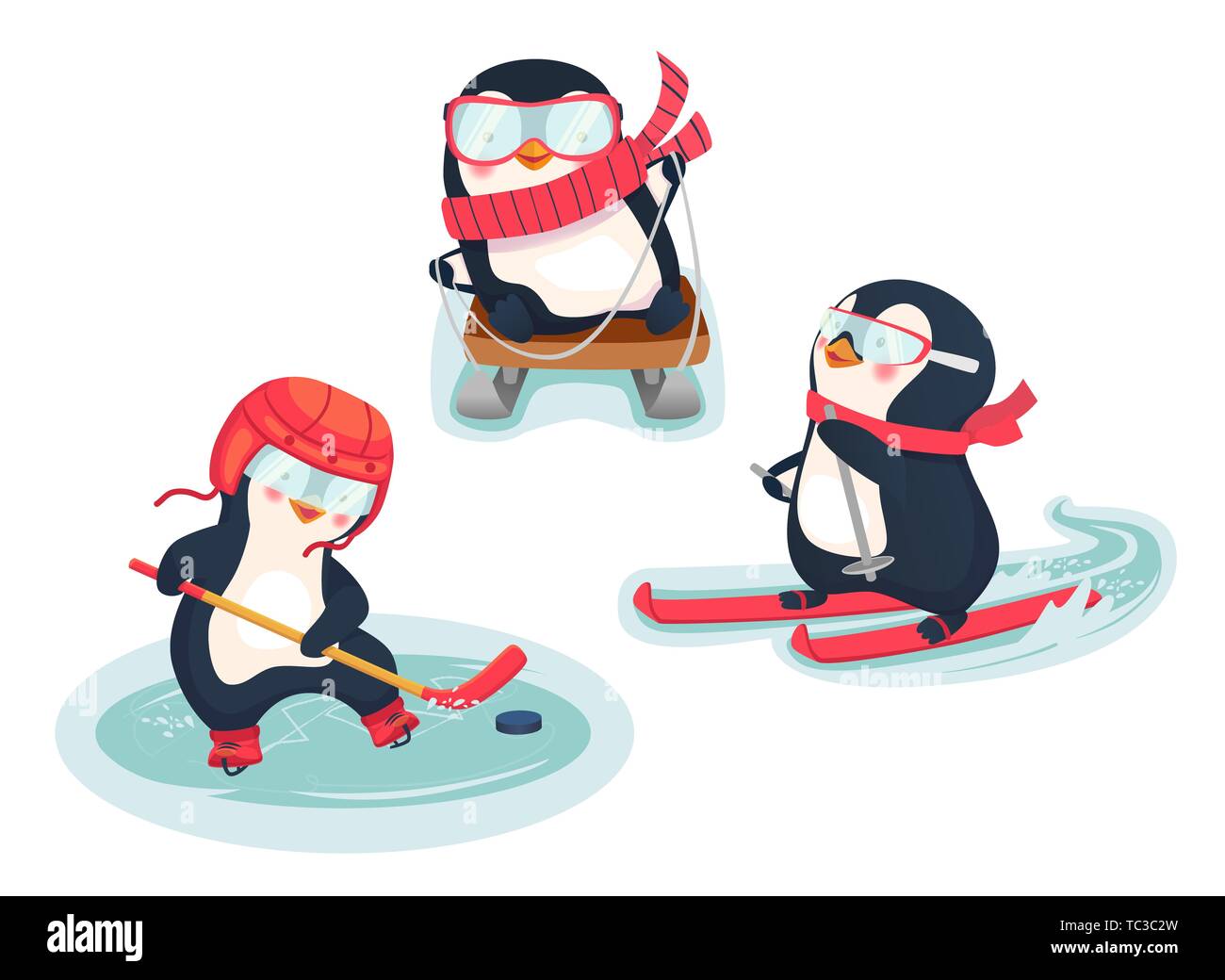Penguin slide Cut Out Stock Images & Pictures - Alamy