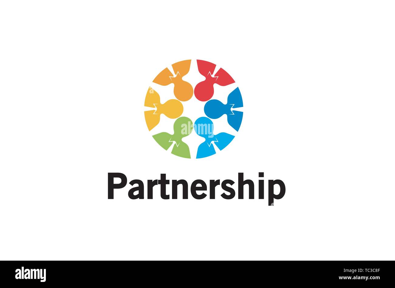 Creative Colorful People Circle Crowd Logo Design Illustration Stock ...