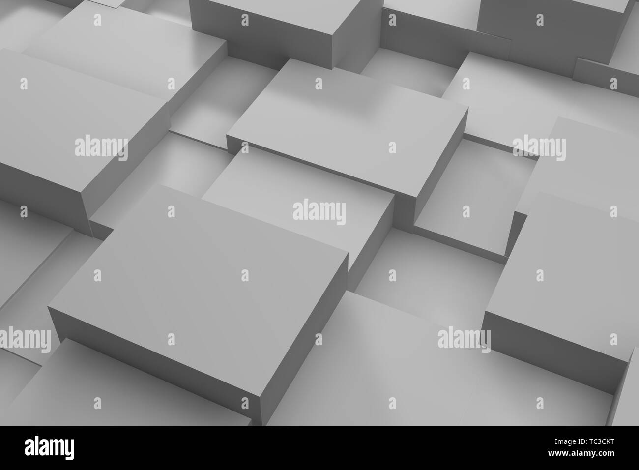3D rendering, minimalist style gray cube background Stock Photo - Alamy