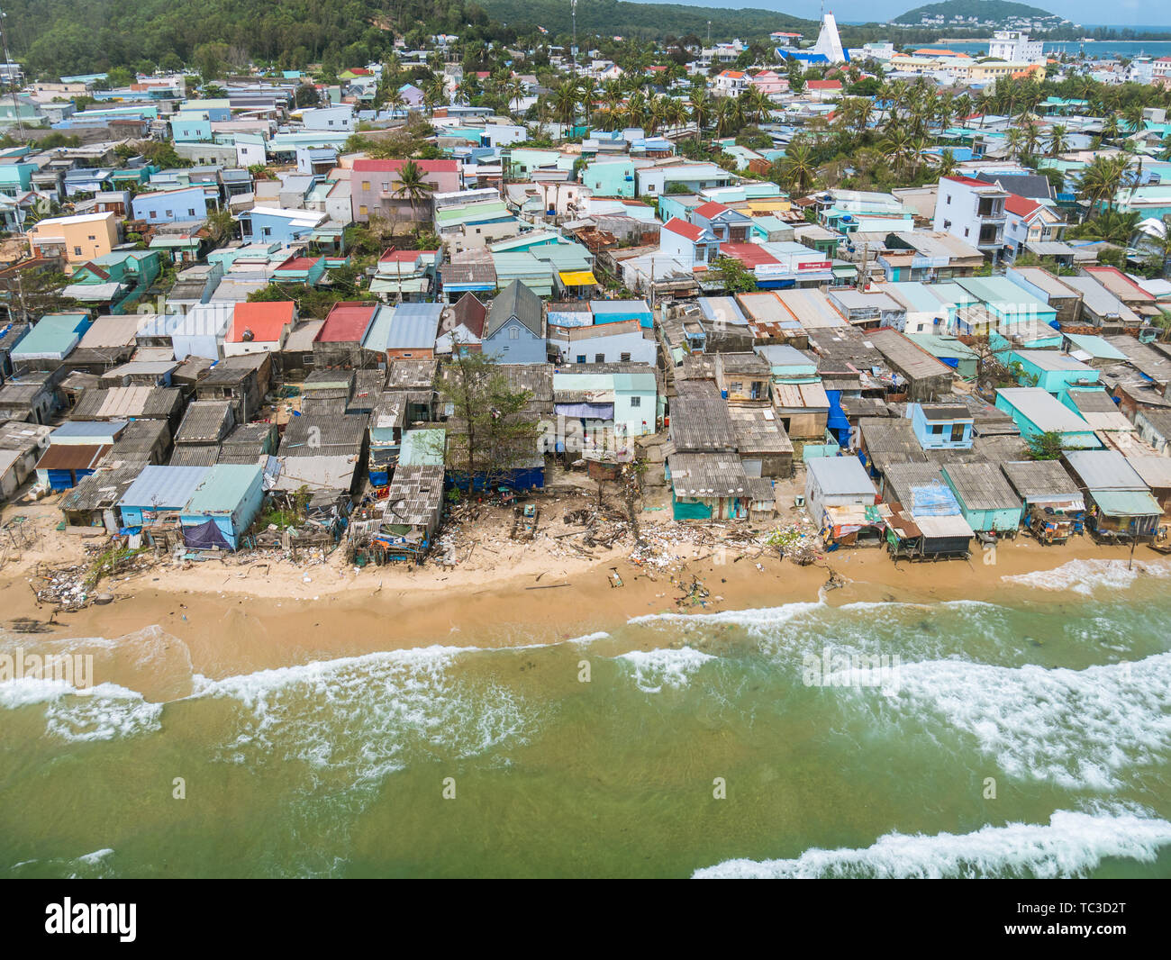 Phu Quoc island from drone. Kien Giang, Vietnam, Vietnamese seaside ...