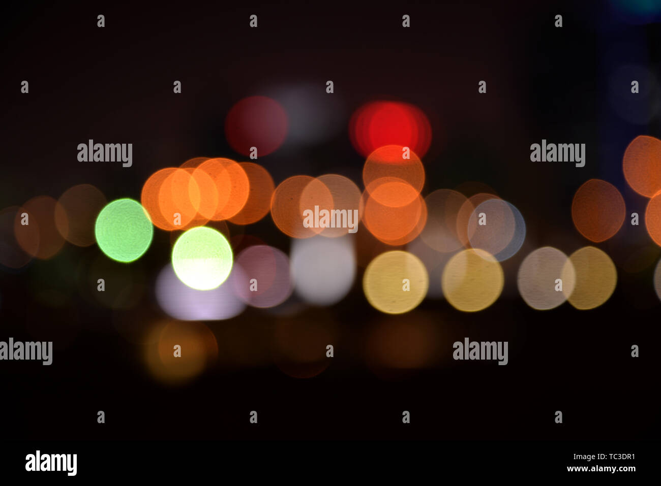 Blurred streetlights at night Stock Photo - Alamy