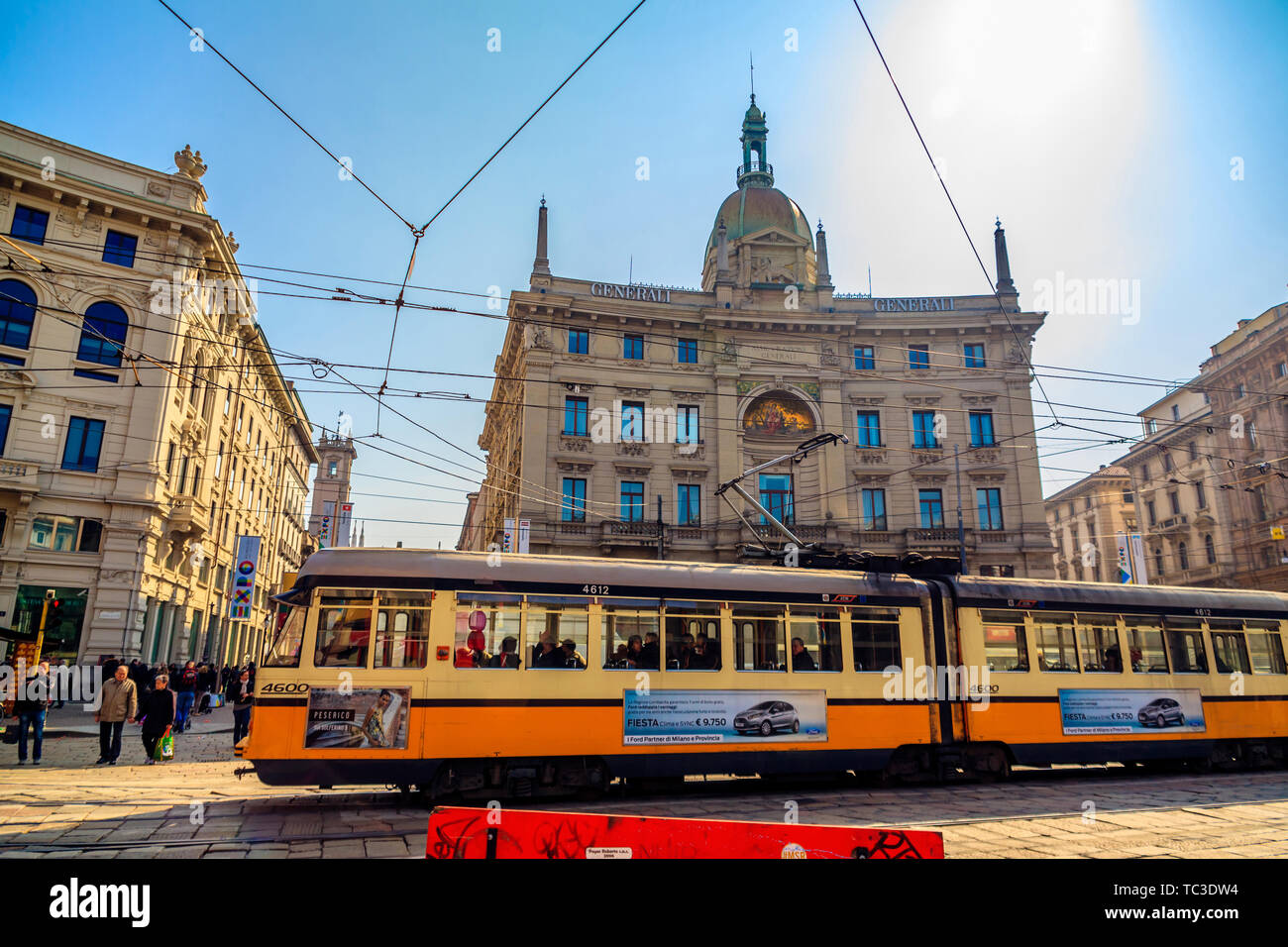Street tram in Milan, Italy Stock Photo - Alamy