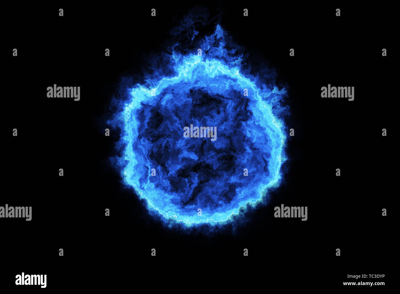 Three-dimensional rendering, blue flame Stock Photo - Alamy