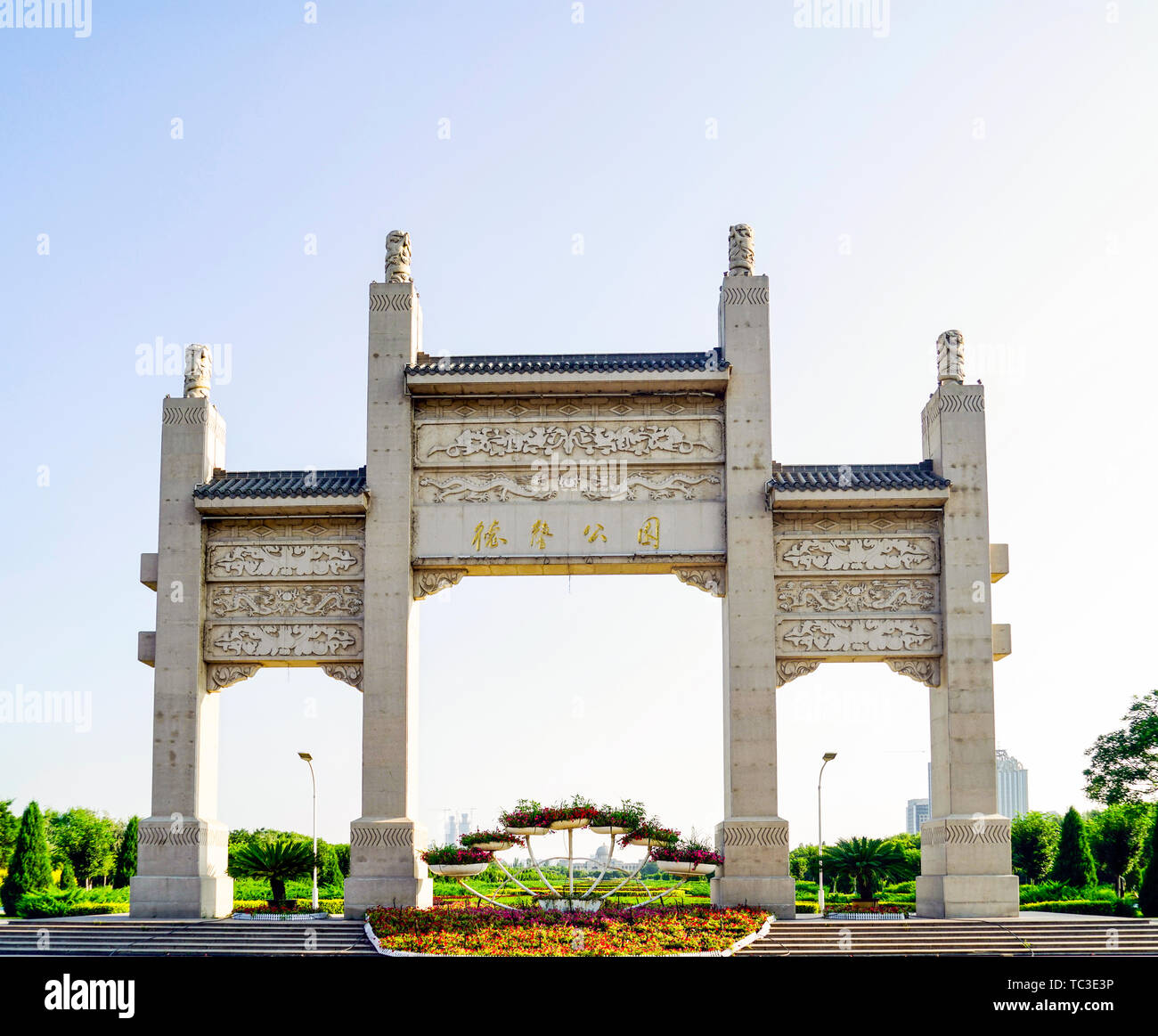 Architectural Scenery of Yinchuan City Stock Photo - Alamy