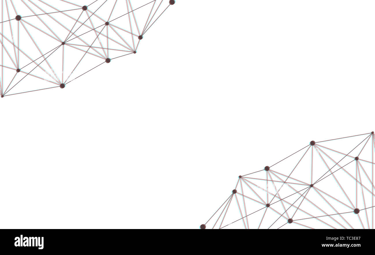 Interconnected dot wire material with a sense of technology. Big data ...
