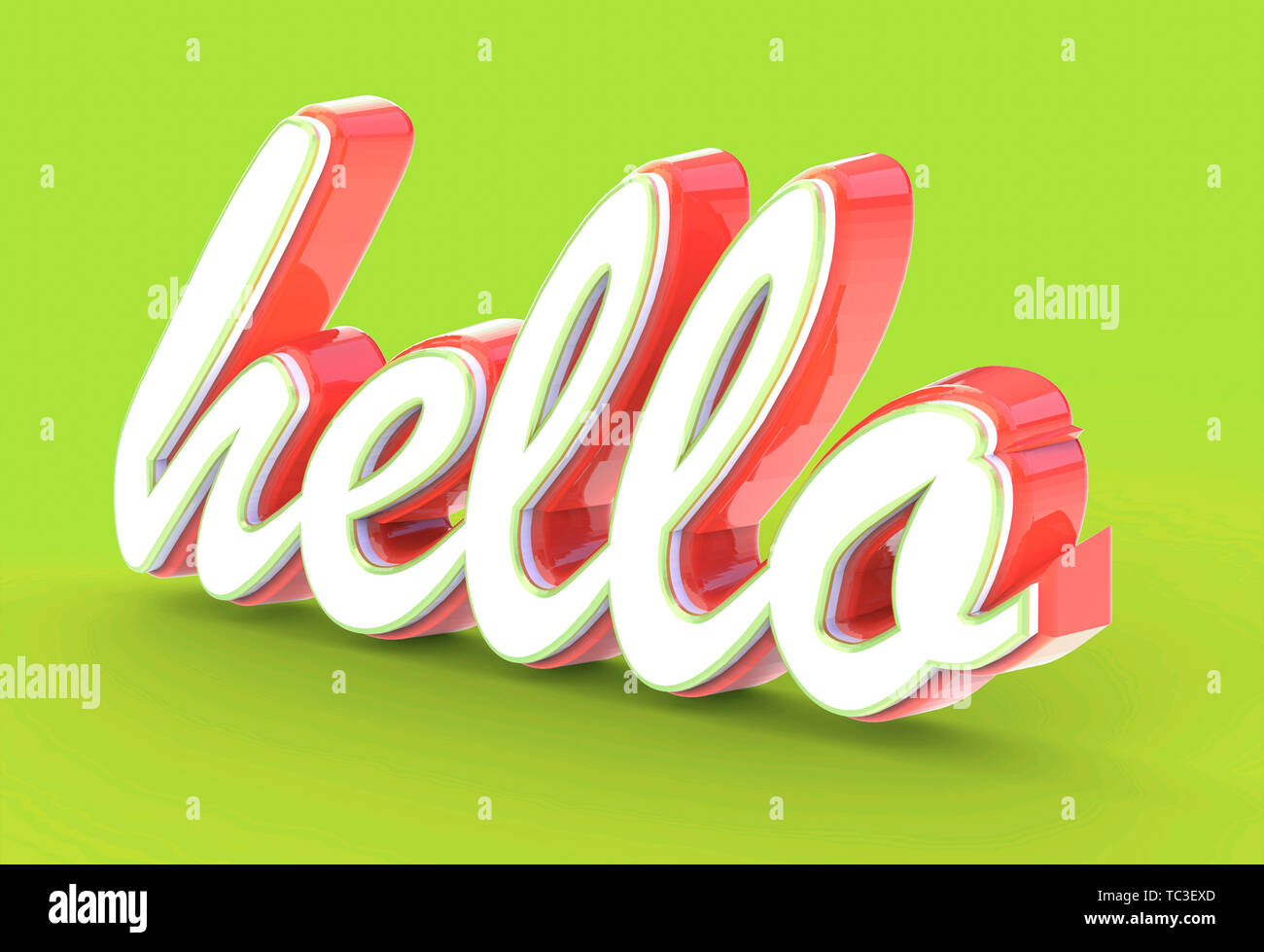 Hello font design Stock Photo - Alamy