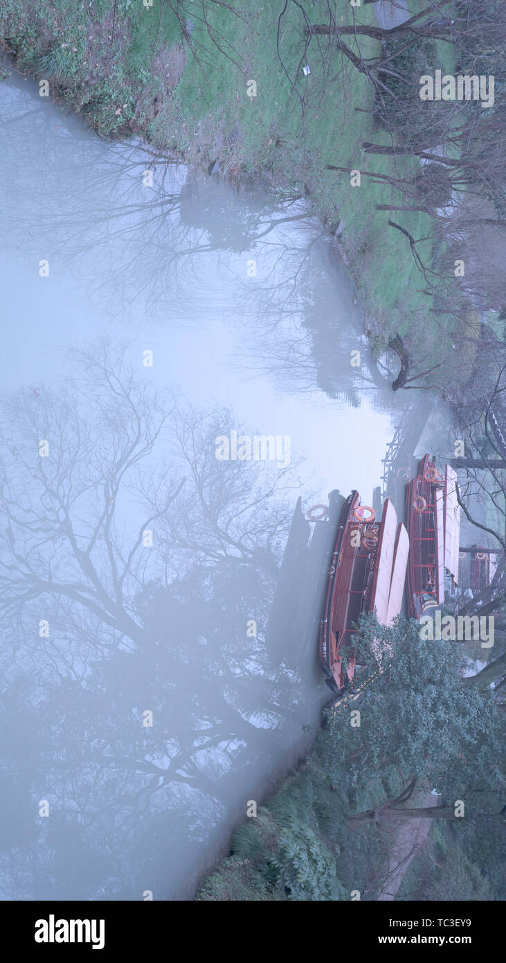 Smoke and rain Yangzhou sky blue water Stock Photo - Alamy