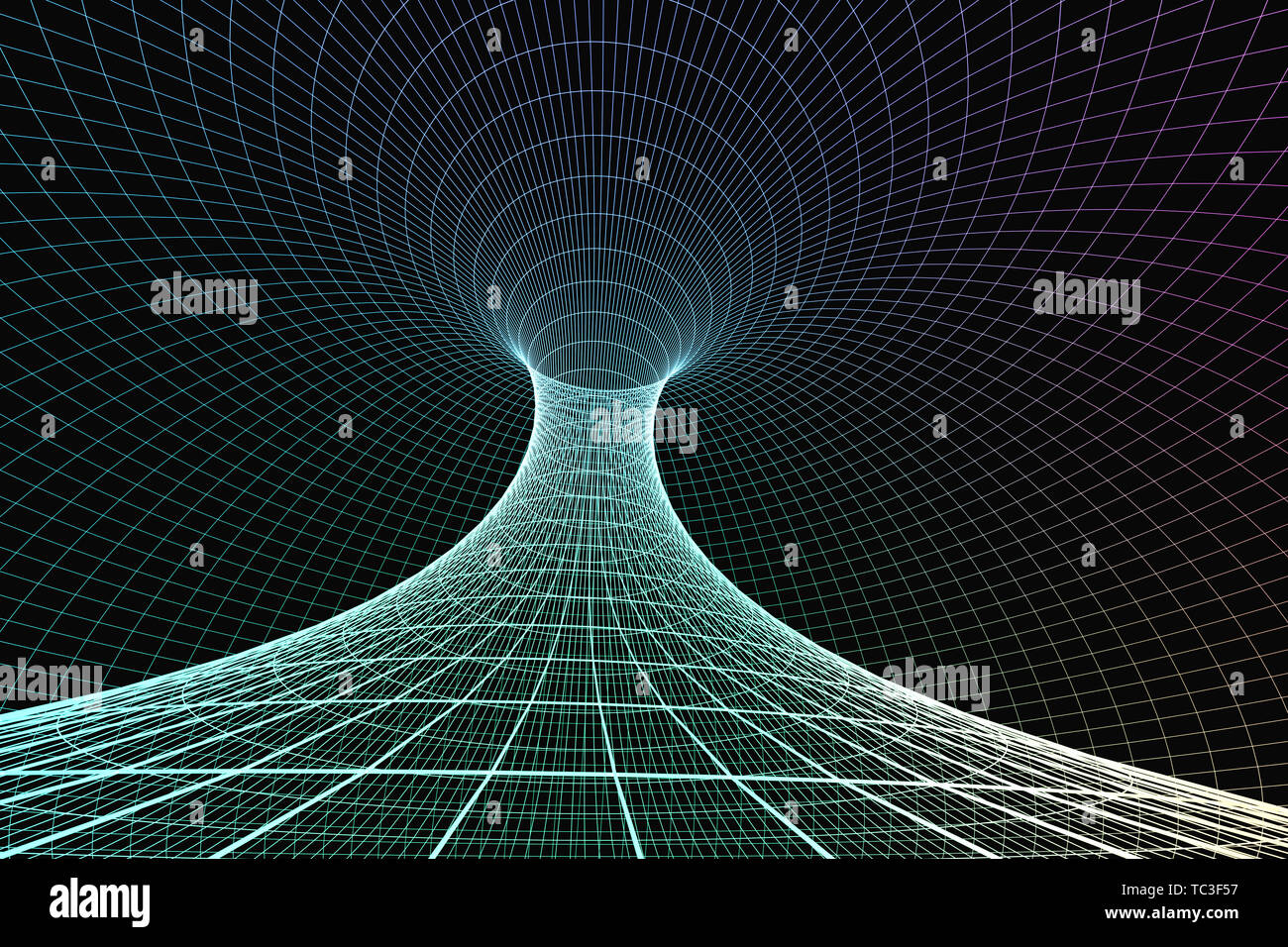 Three-dimensional rendering, luminous curve channel Stock Photo - Alamy