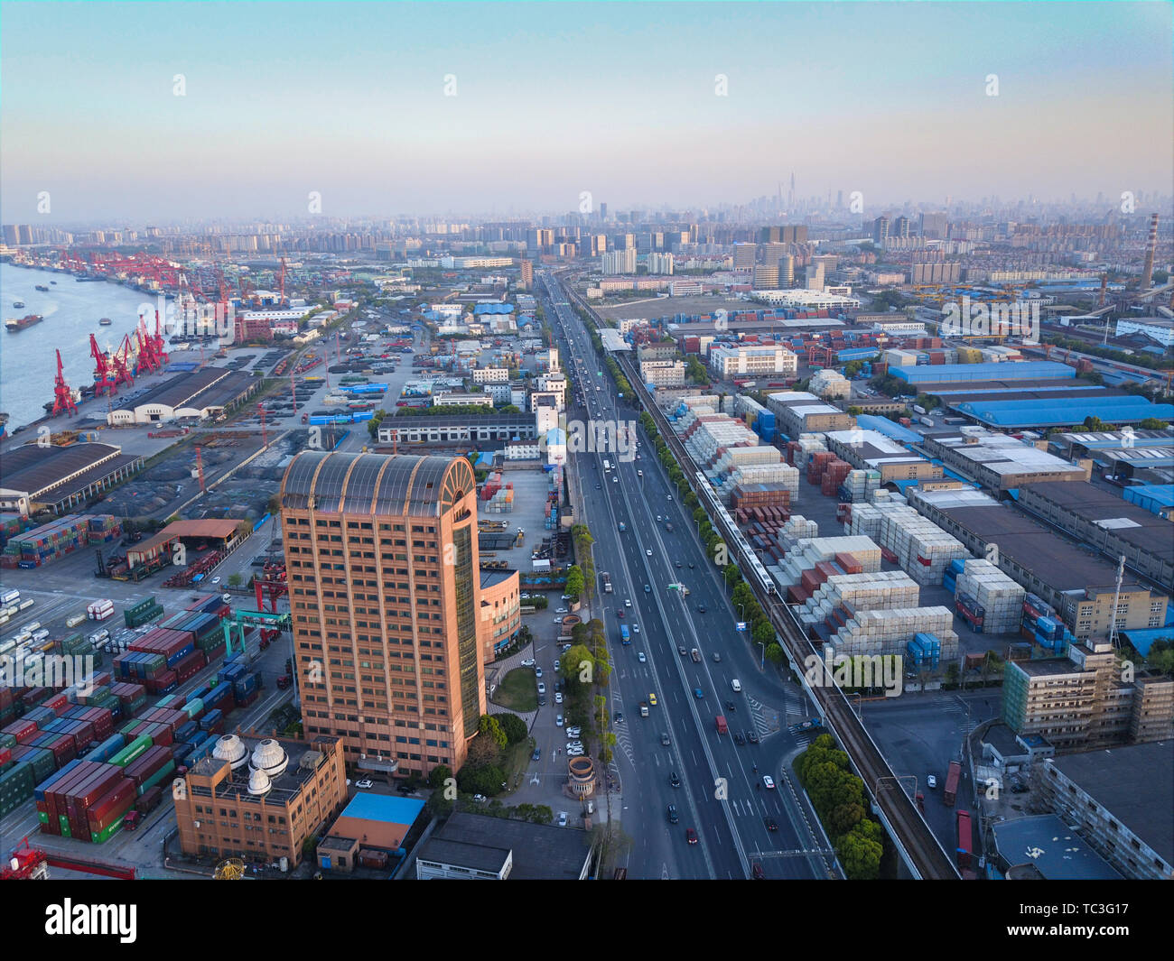 Aerial shot Upper Harbour Stock Photo - Alamy