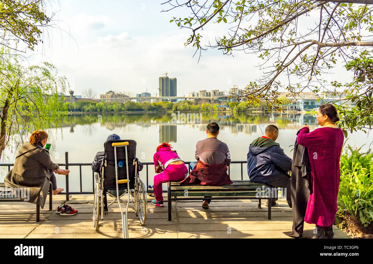 Immediate view of East Lake Park in Chengdu Stock Photo - Alamy