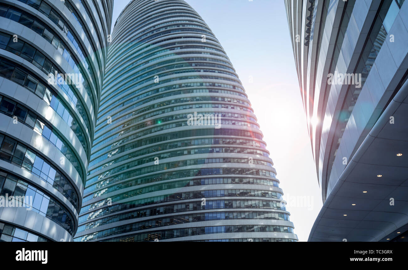 Commercial Center Building, Wangjing Modern City, Beijing, China Stock ...