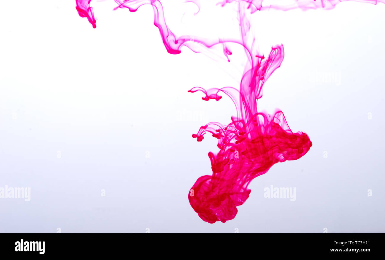 pink ink photography in water Stock Photo - Alamy