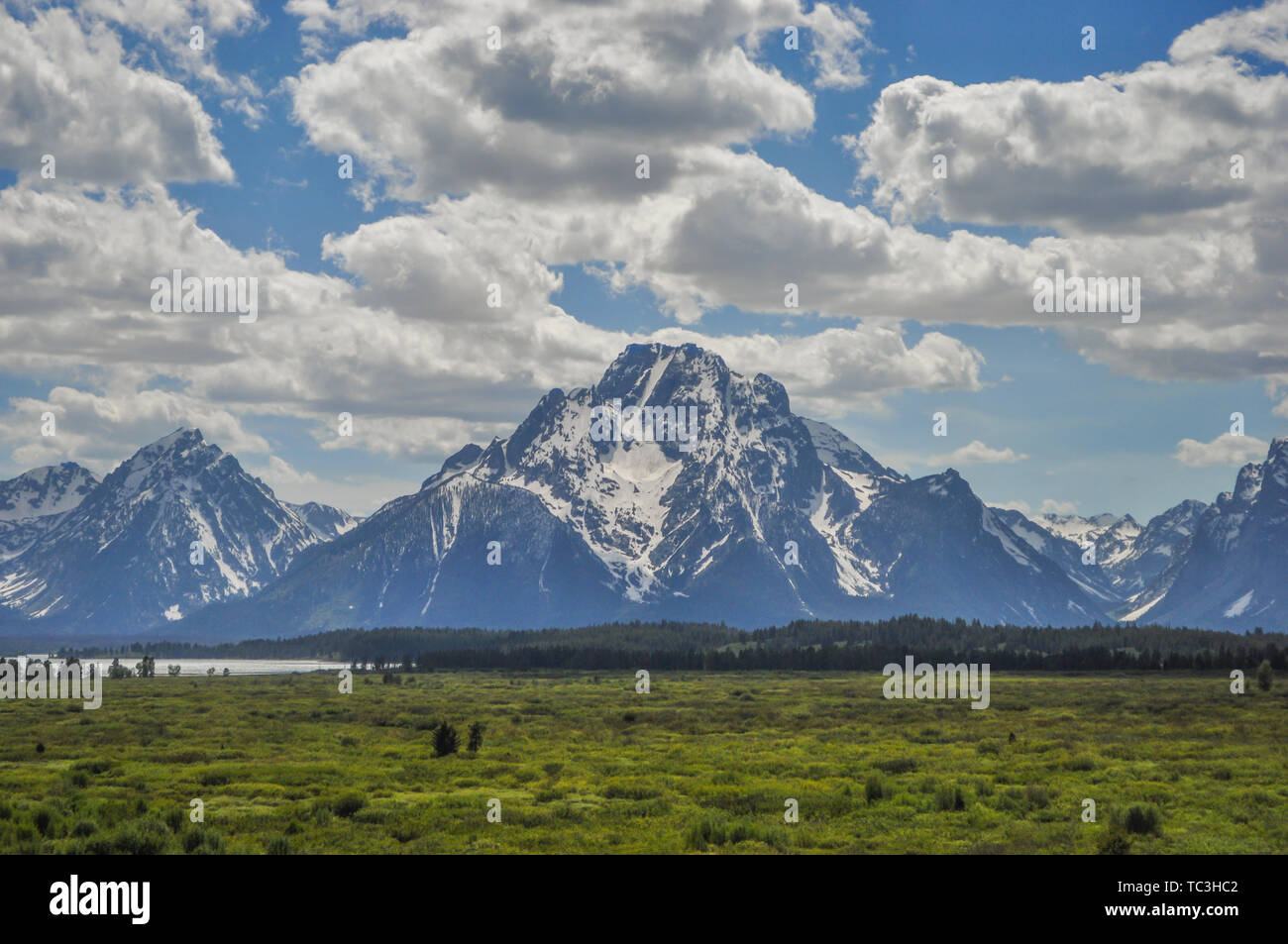 Mount Grand Teton Snow Mountain Stock Photo - Alamy