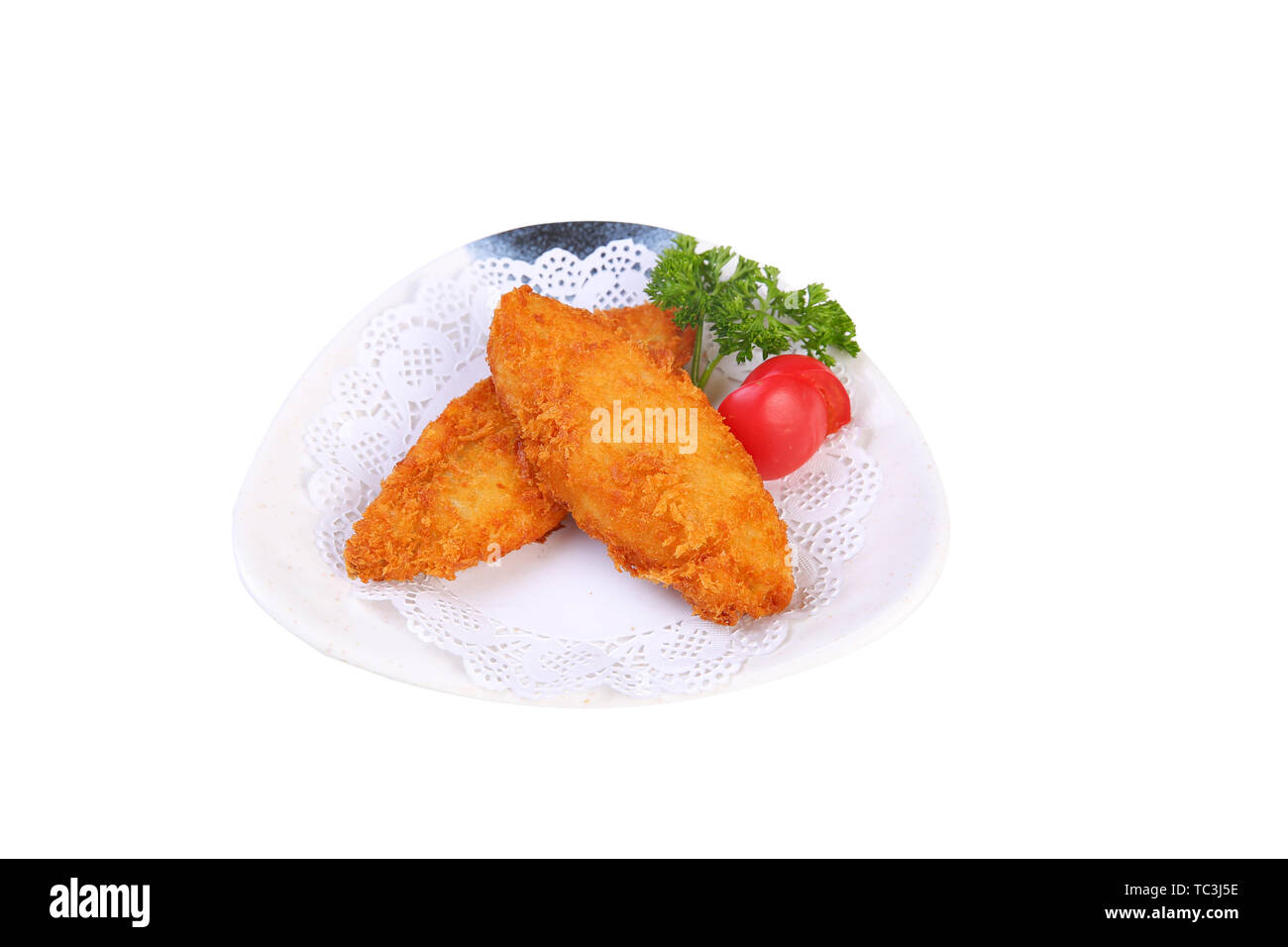 Fried cod steak Stock Photo - Alamy