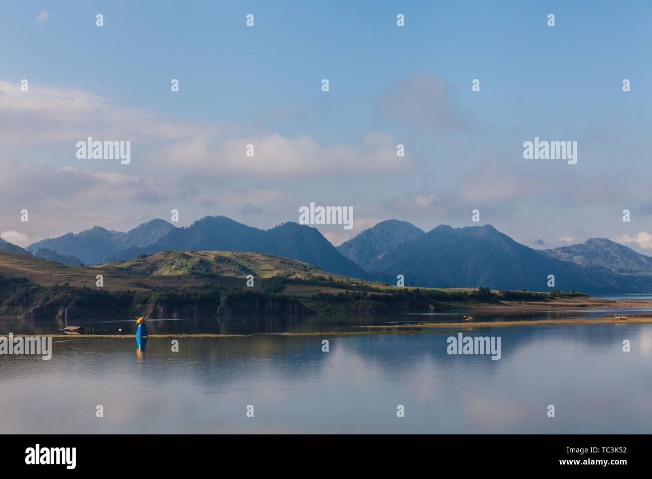 Landscape and landscape scenery of the Yalu River in Ji'an, Jilin ...