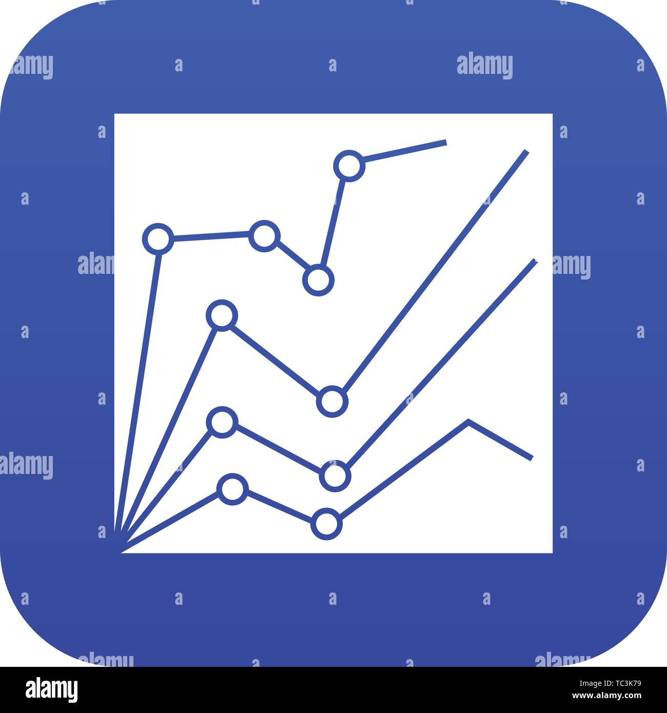 Financial statistics icon digital blue Stock Vector Image & Art - Alamy