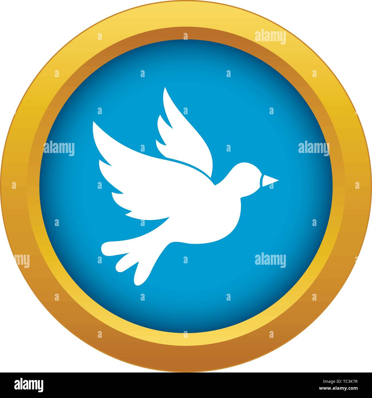 Dove icon blue vector isolated Stock Vector Image & Art - Alamy