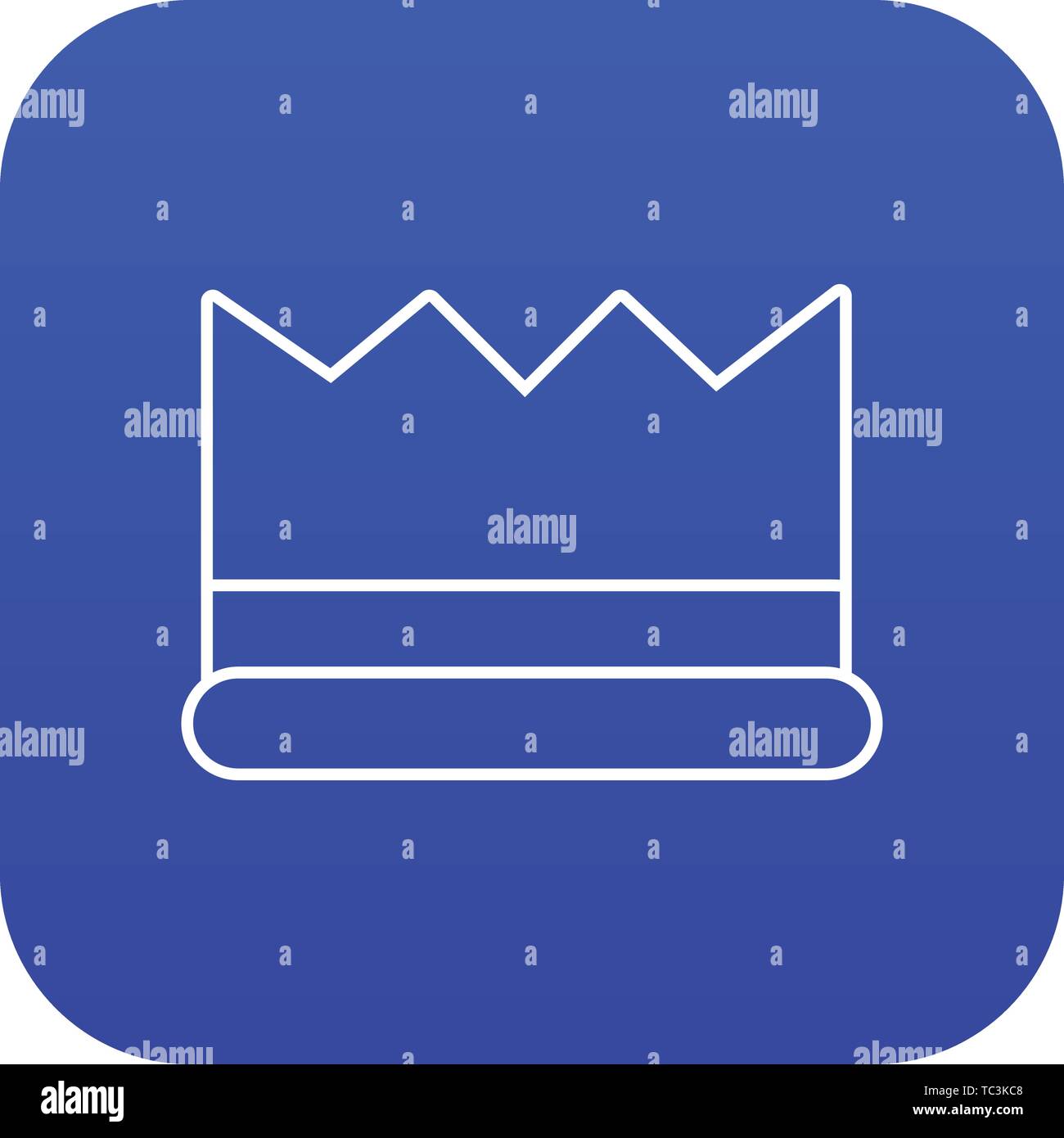 Silver crown icon blue vector Stock Vector Image & Art - Alamy