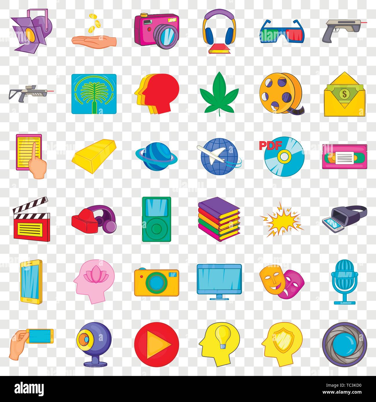 Connect icons set, cartoon style Stock Vector Image & Art - Alamy