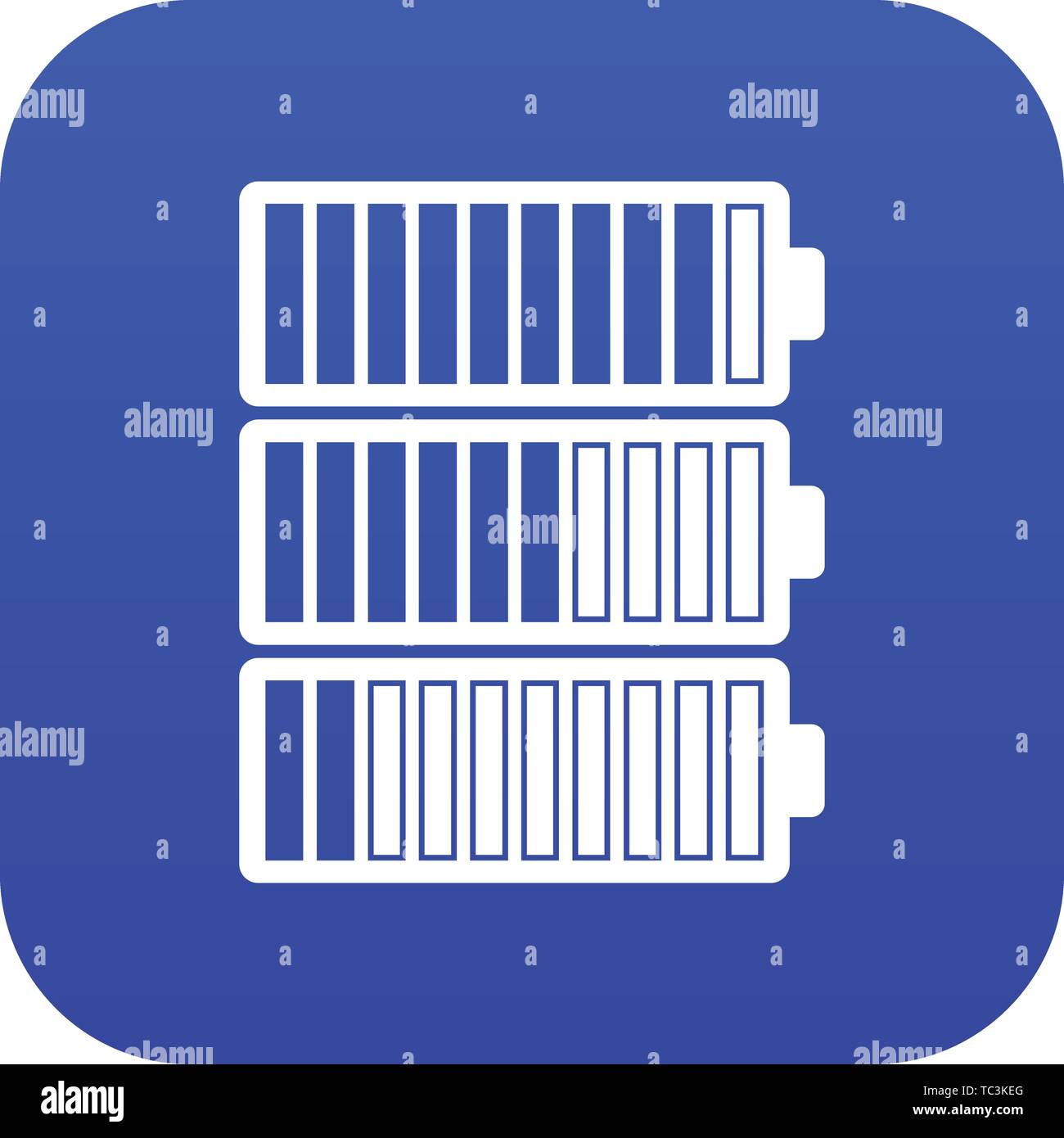 Battery indicators icon digital blue Stock Vector Image & Art - Alamy