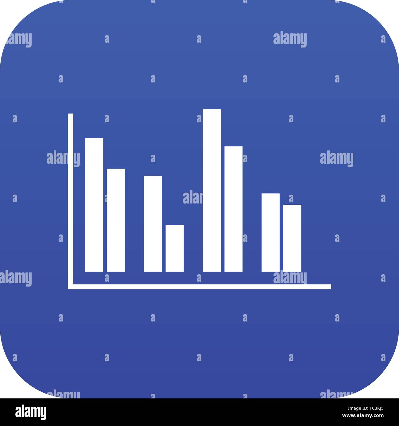 Financial analysis chart icon digital blue Stock Vector Image & Art - Alamy