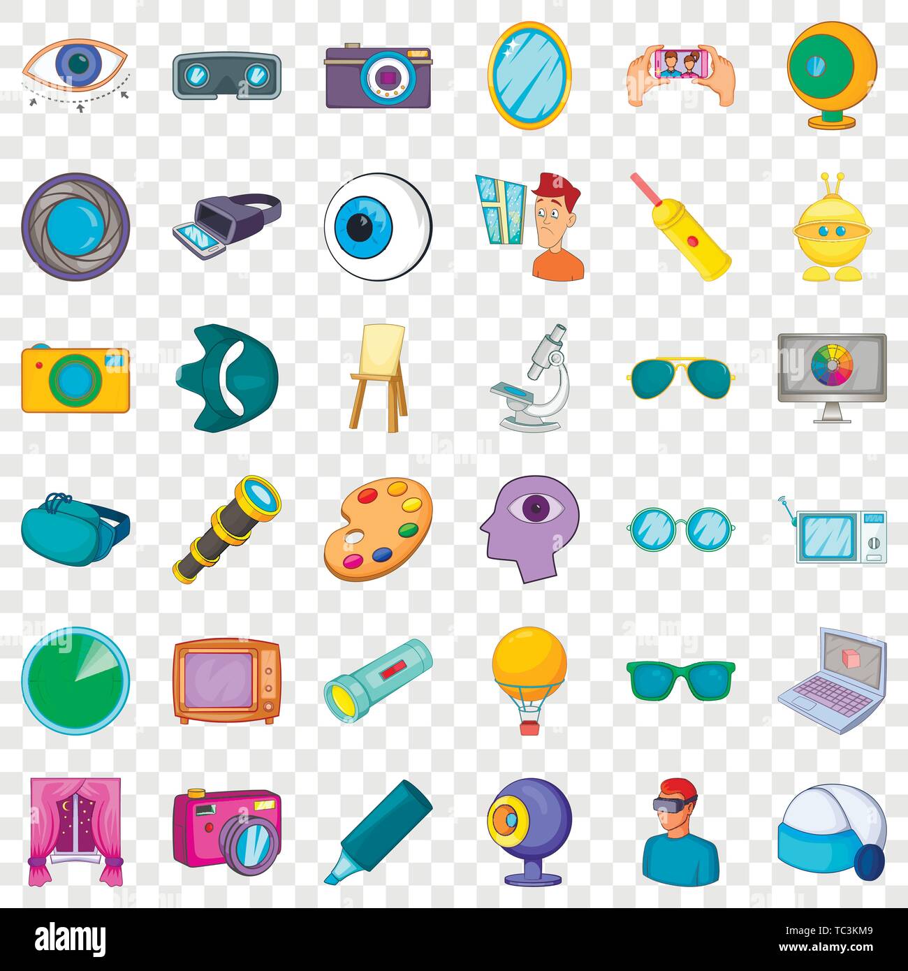 Exploration icons set, cartoon style Stock Vector Image & Art - Alamy