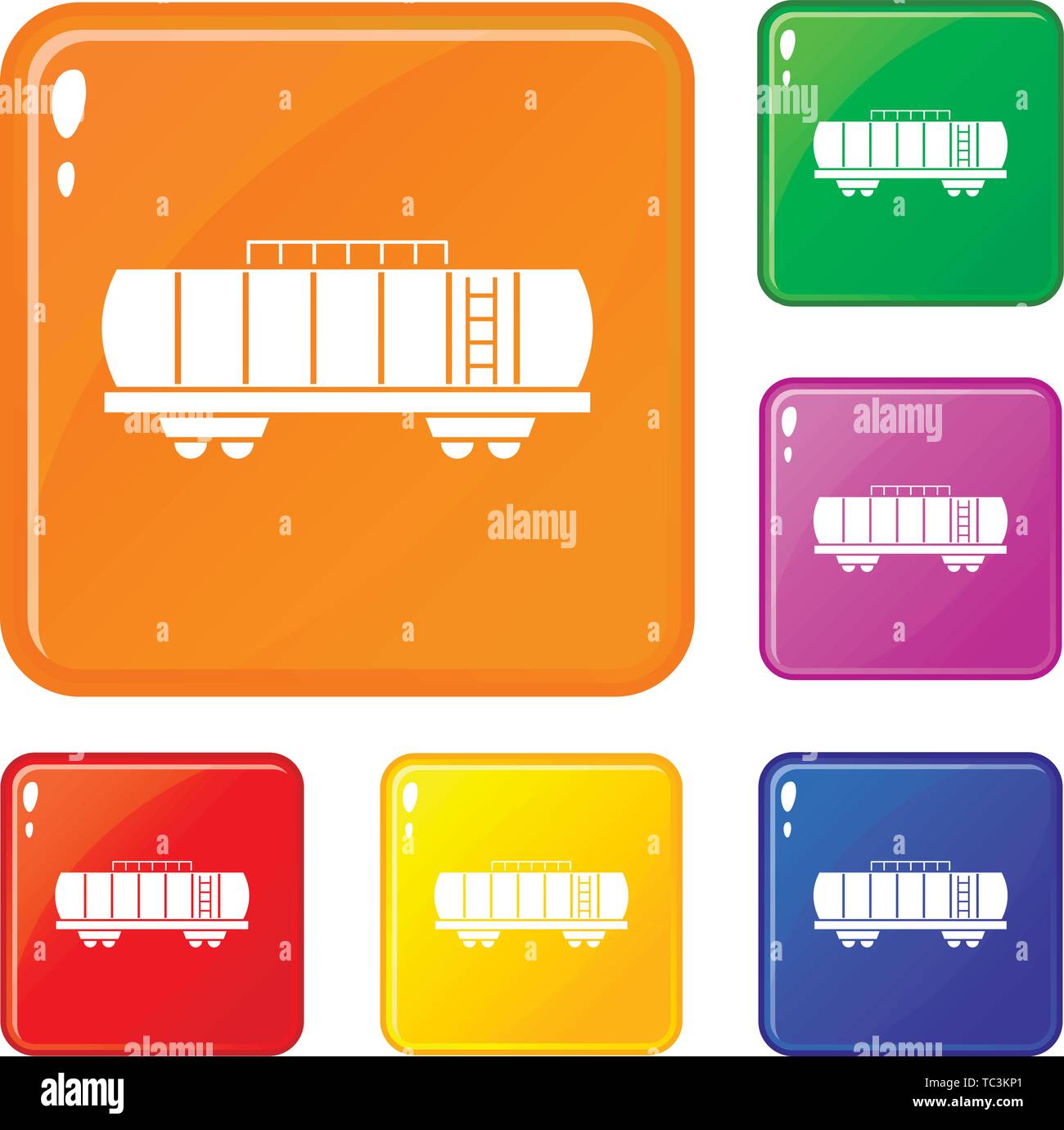 Oil railway tank icons set vector color Stock Vector Image & Art - Alamy