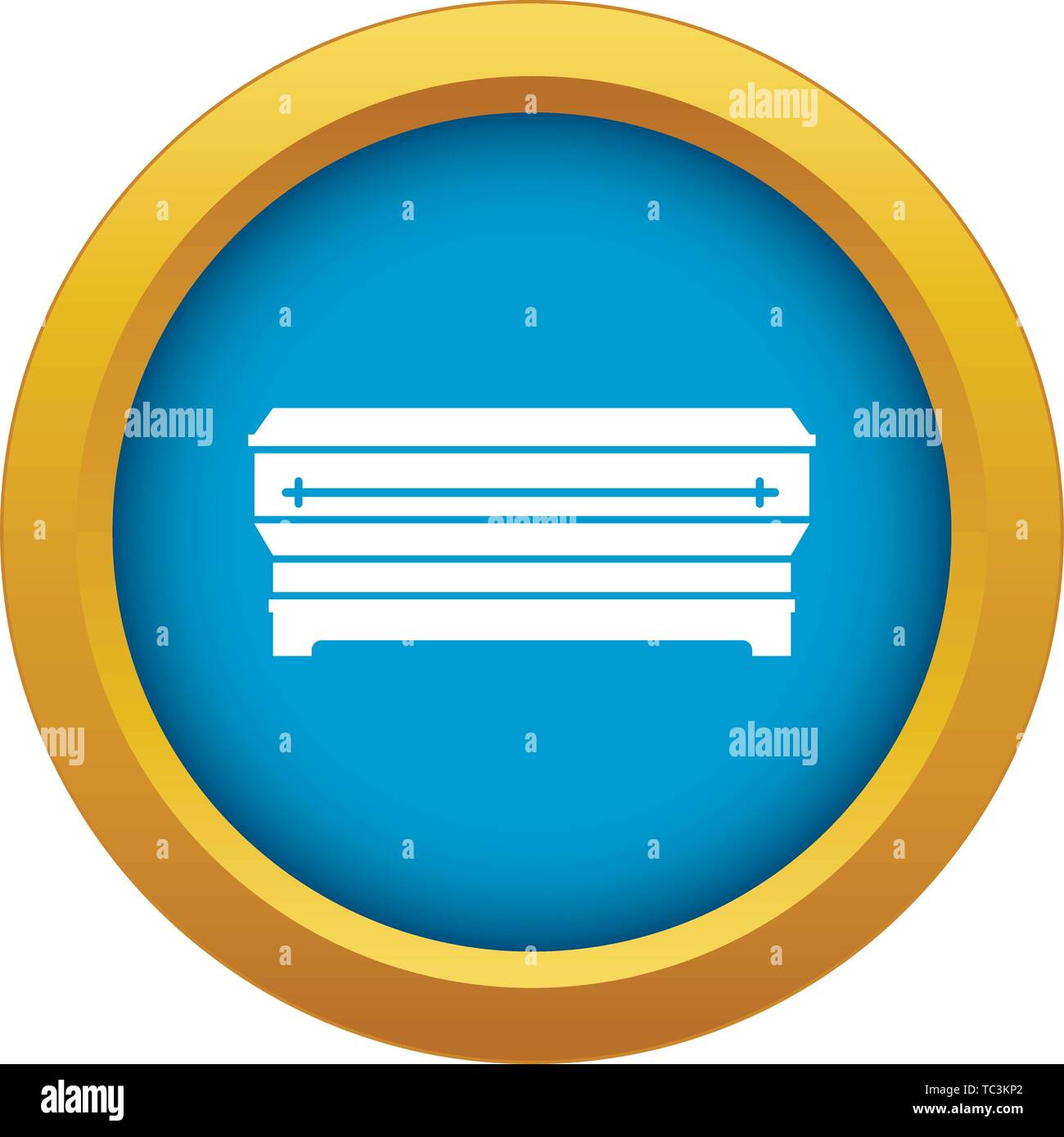 Coffin icon blue vector isolated Stock Vector Image & Art - Alamy