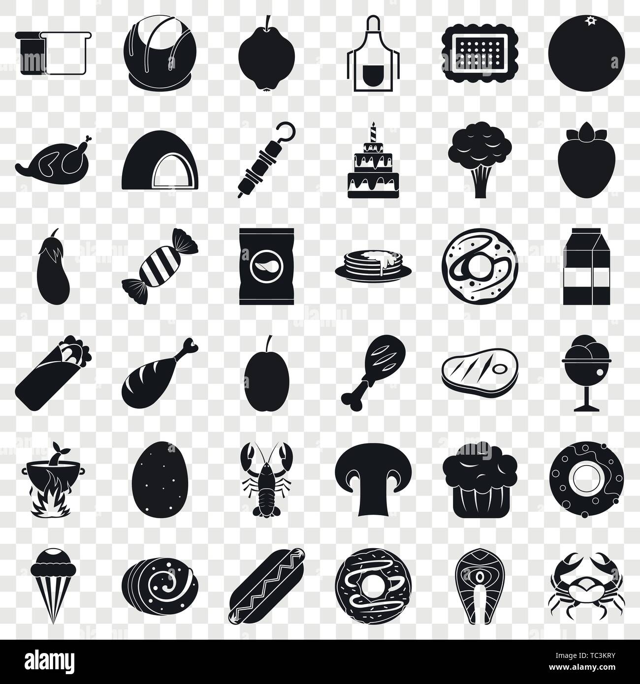 Donut icons set, simle style Stock Vector Image & Art - Alamy