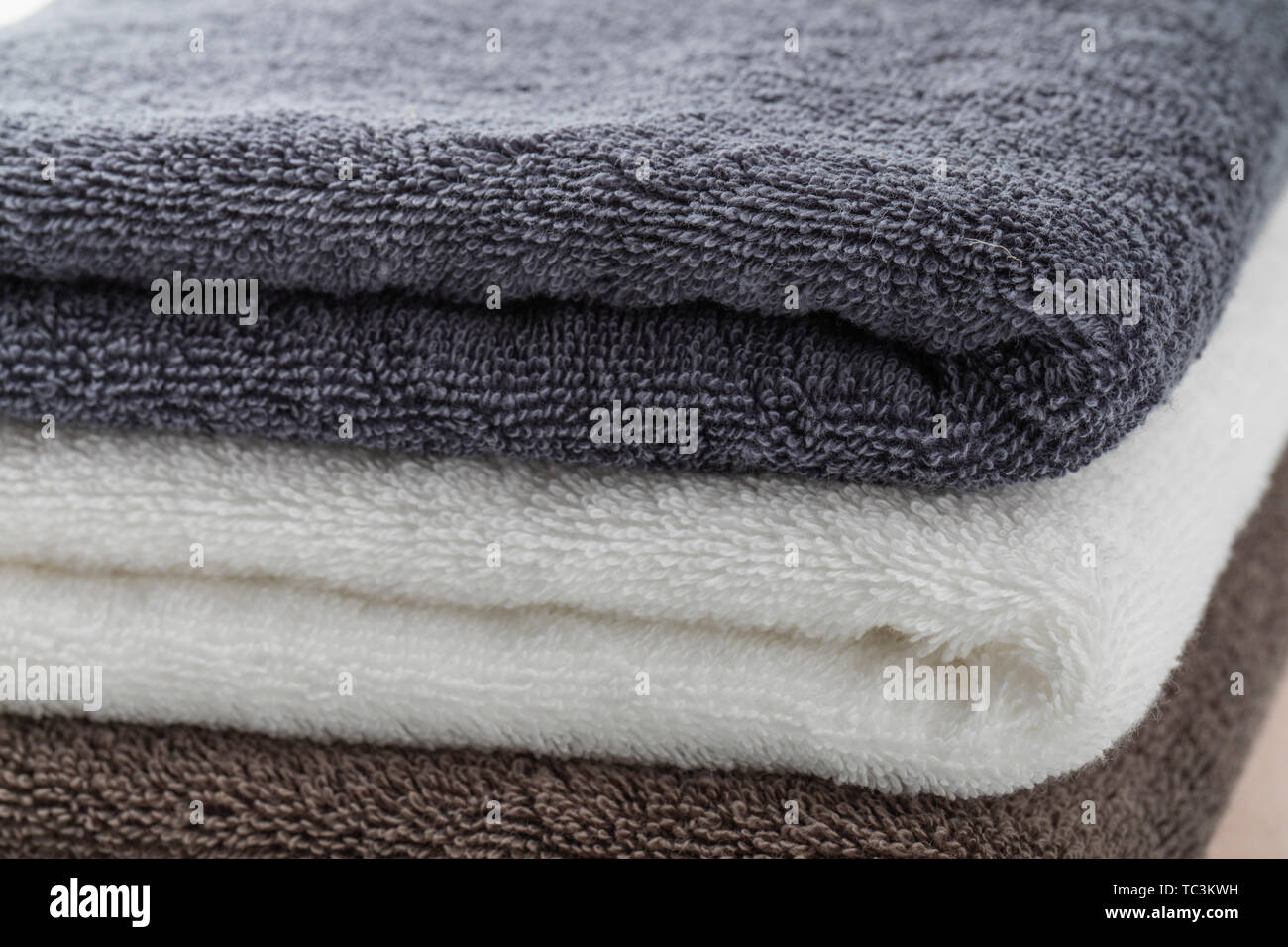 Natural cotton towels Stock Photo - Alamy