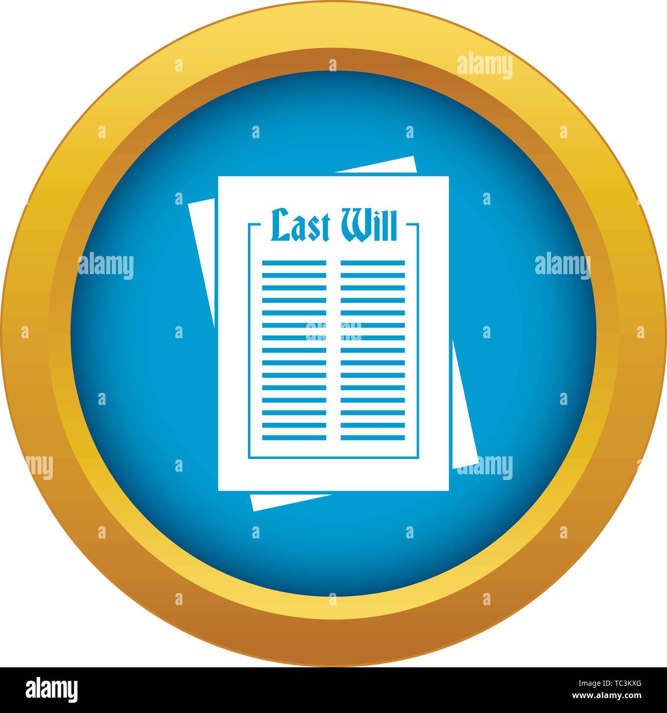 Will icon blue vector isolated Stock Vector Image & Art - Alamy