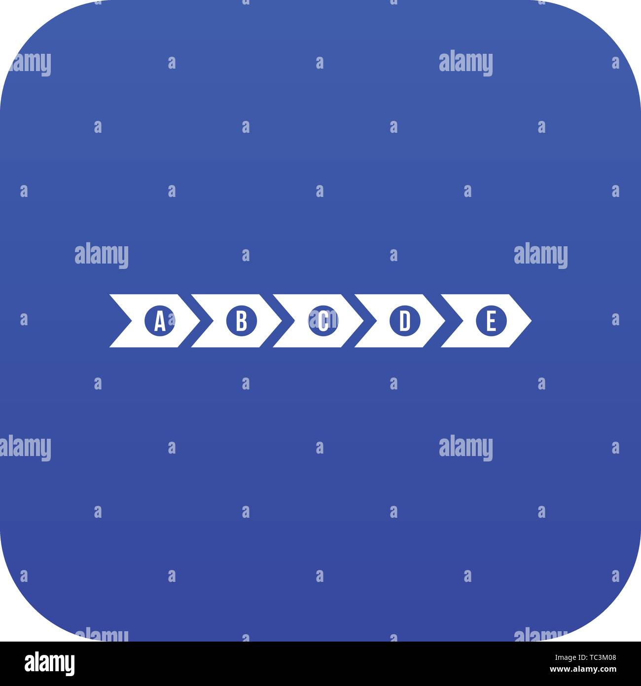 Step by step infographic icon digital blue Stock Vector Image & Art - Alamy