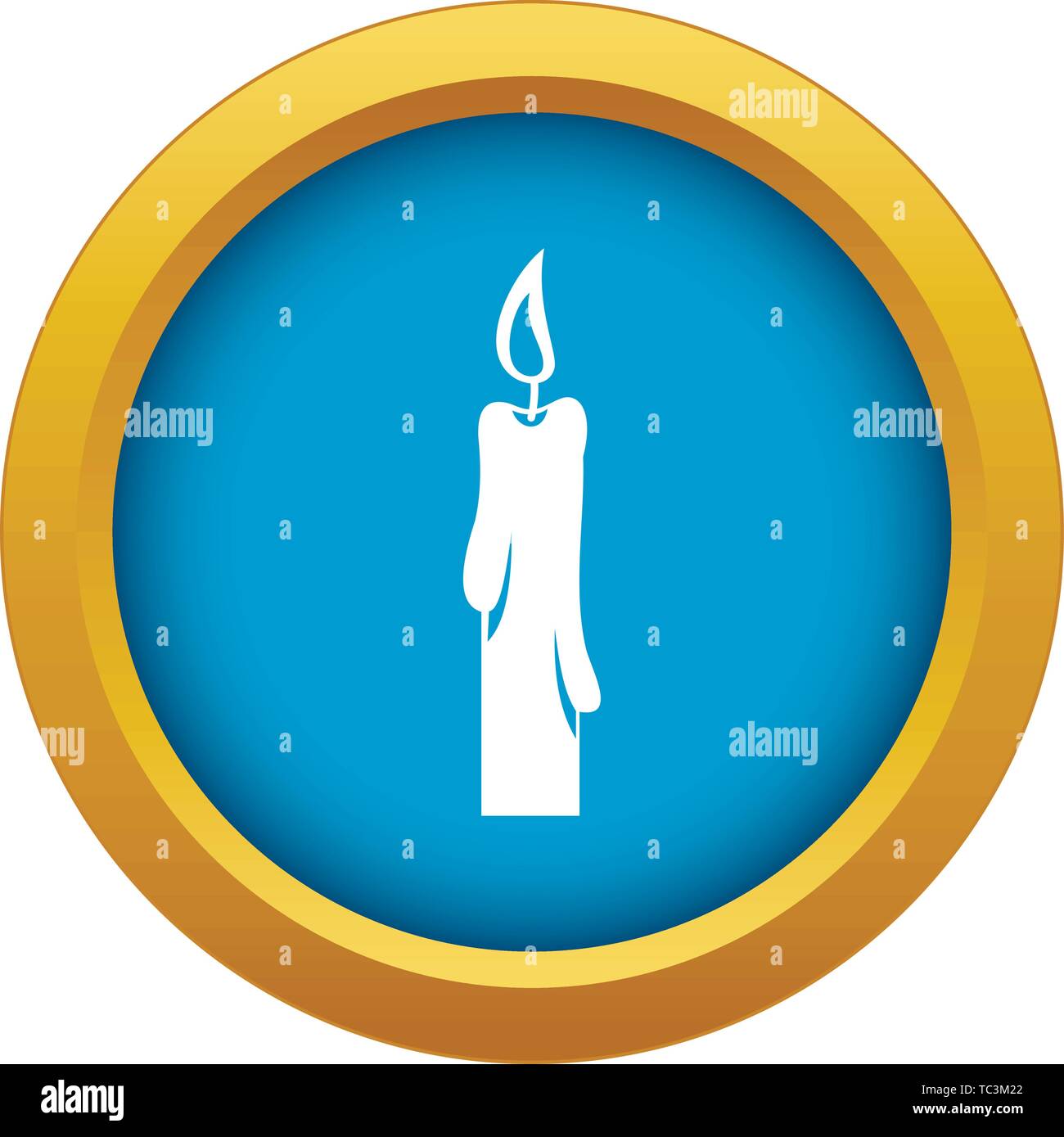 Candle icon blue vector isolated Stock Vector Image & Art - Alamy