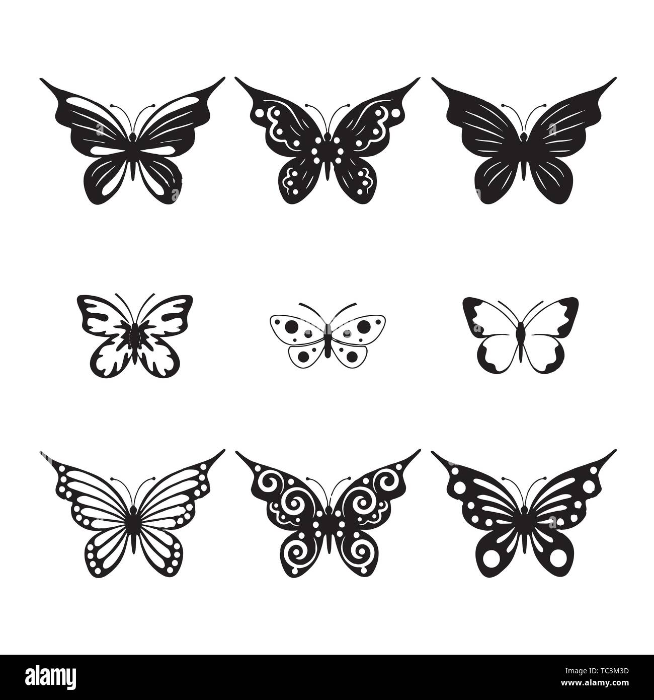insect butterfly outline vector. nature coloring book insect butterfly ...