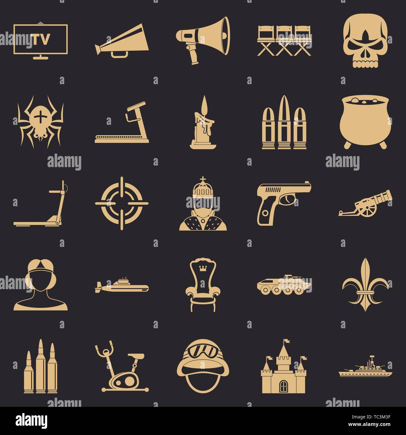 Training actor icons set, simple style Stock Vector Image & Art - Alamy